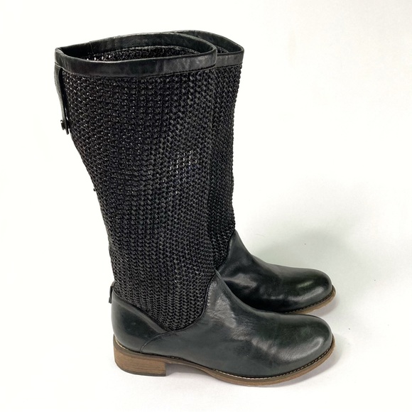 RUDSAK | Shoes | Rudsak Geuine Leather Tall Knit Upper Boots Size 4 ...